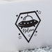 Spaceship Car Decal, Alien Laptop Decal, Spaceship Believe Sticker, Sci ...