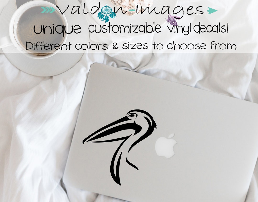 Pelican Car Decal, Costal Car Decal, Car Decals for Women, Car ...