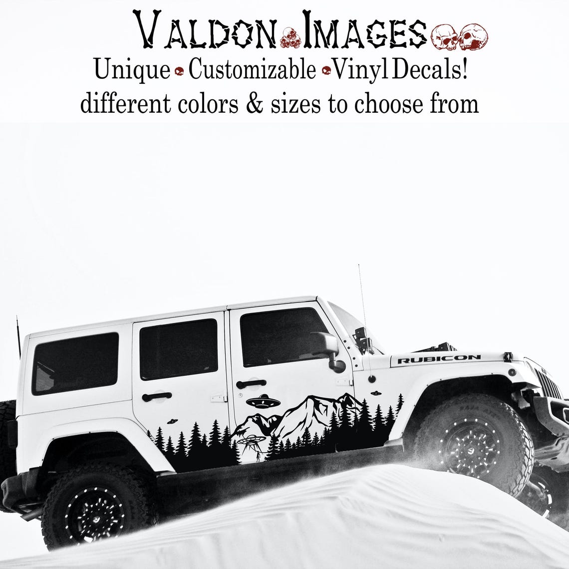 Alien Forest Universal Full Body Car Decals, Full Side Vinyl Decal Trim ...