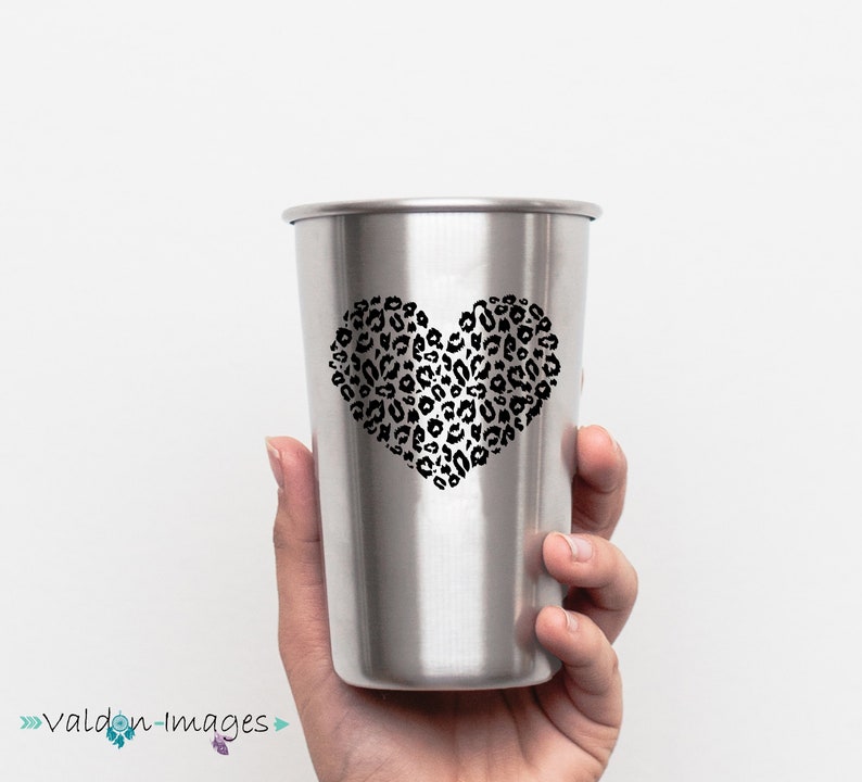 Leopard Print Heart Car Decal for Women Laptop Decal Animal | Etsy