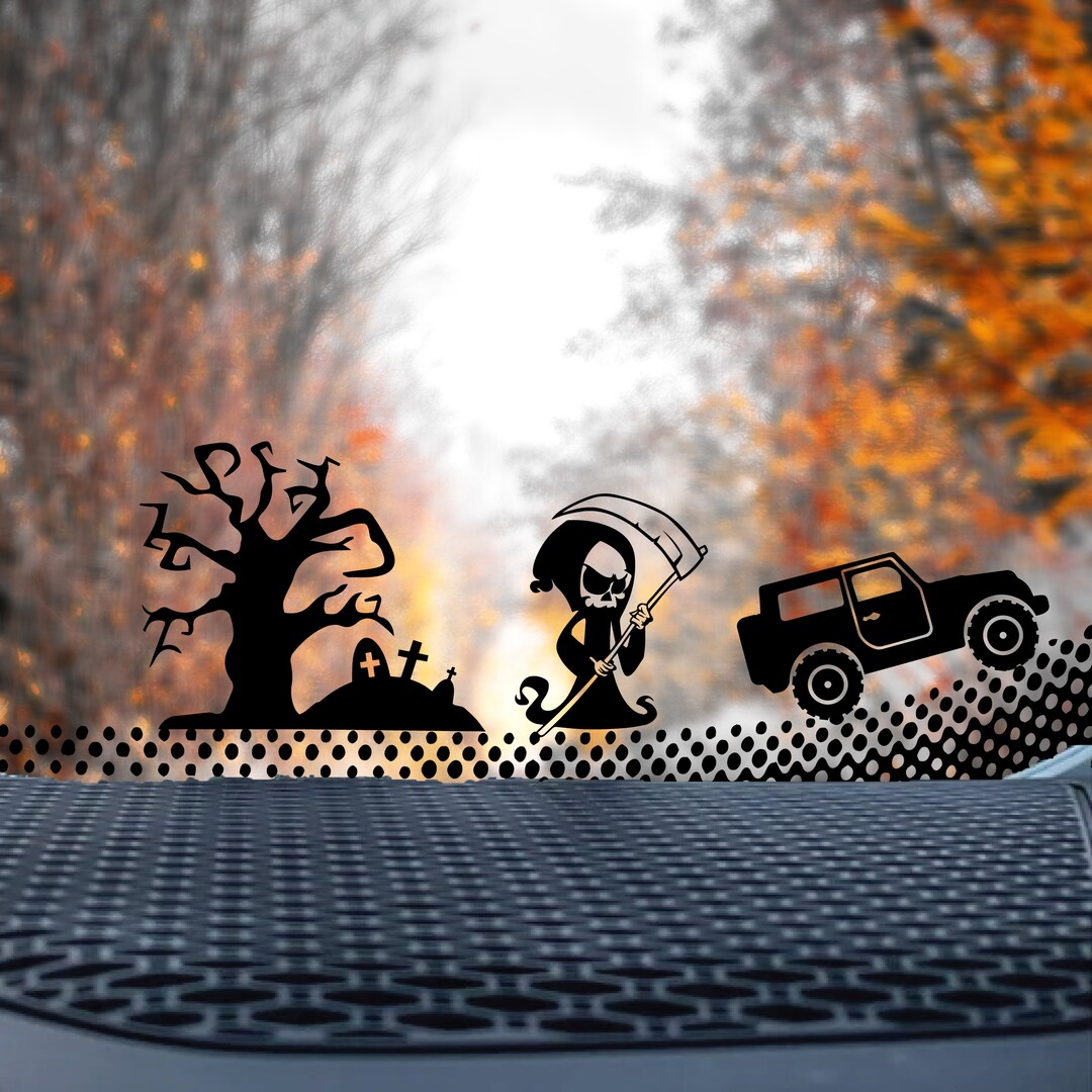 Grim Reaper Hidden Easter Egg Decal, Windshield Decal Sticker, Funny ...
