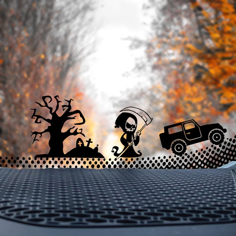 Grim Reaper Hidden Easter Egg Decal Winshield Decal Sticker - Etsy