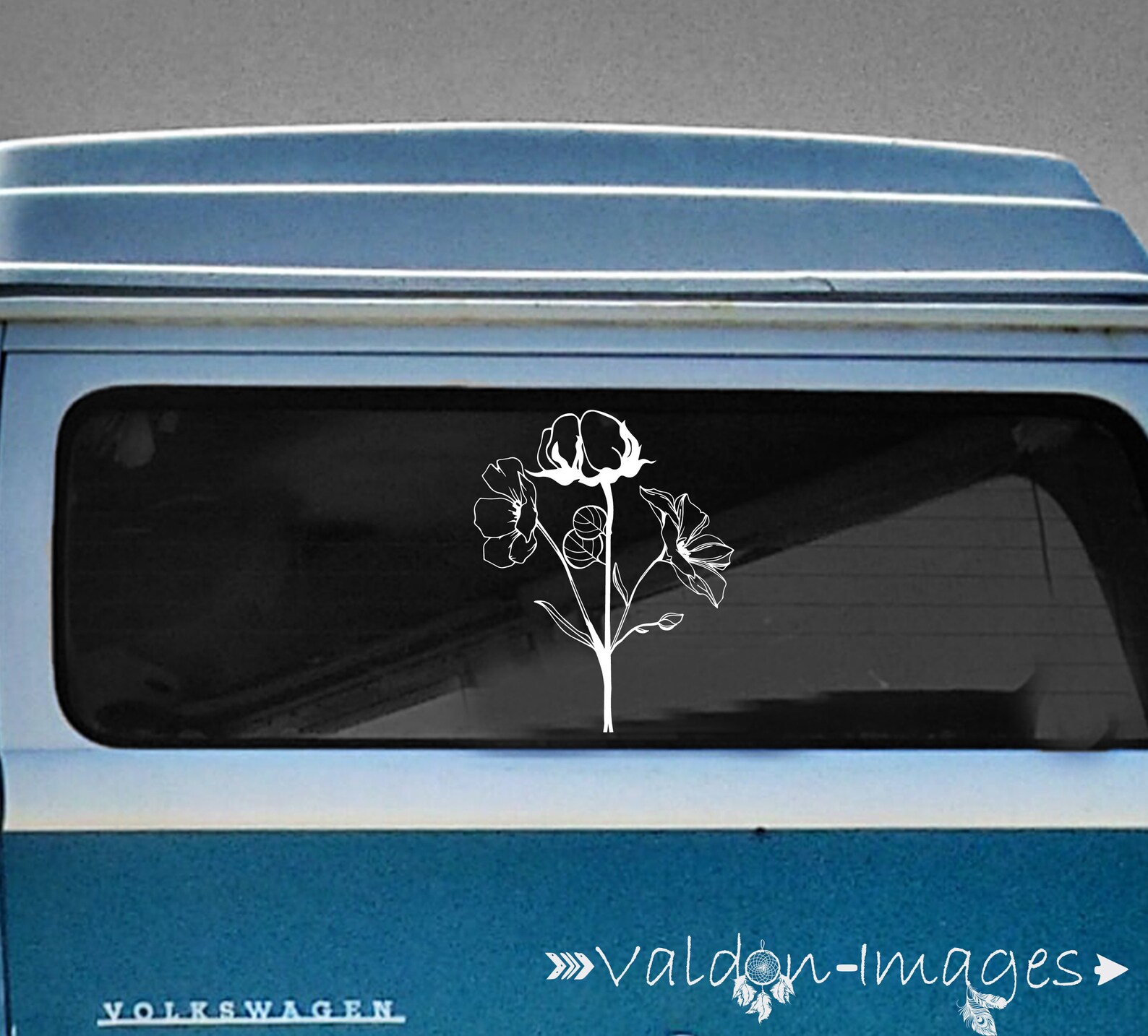 Floral Bouquet Decal Wild Flower Car Decal Laptop Sticker - Etsy