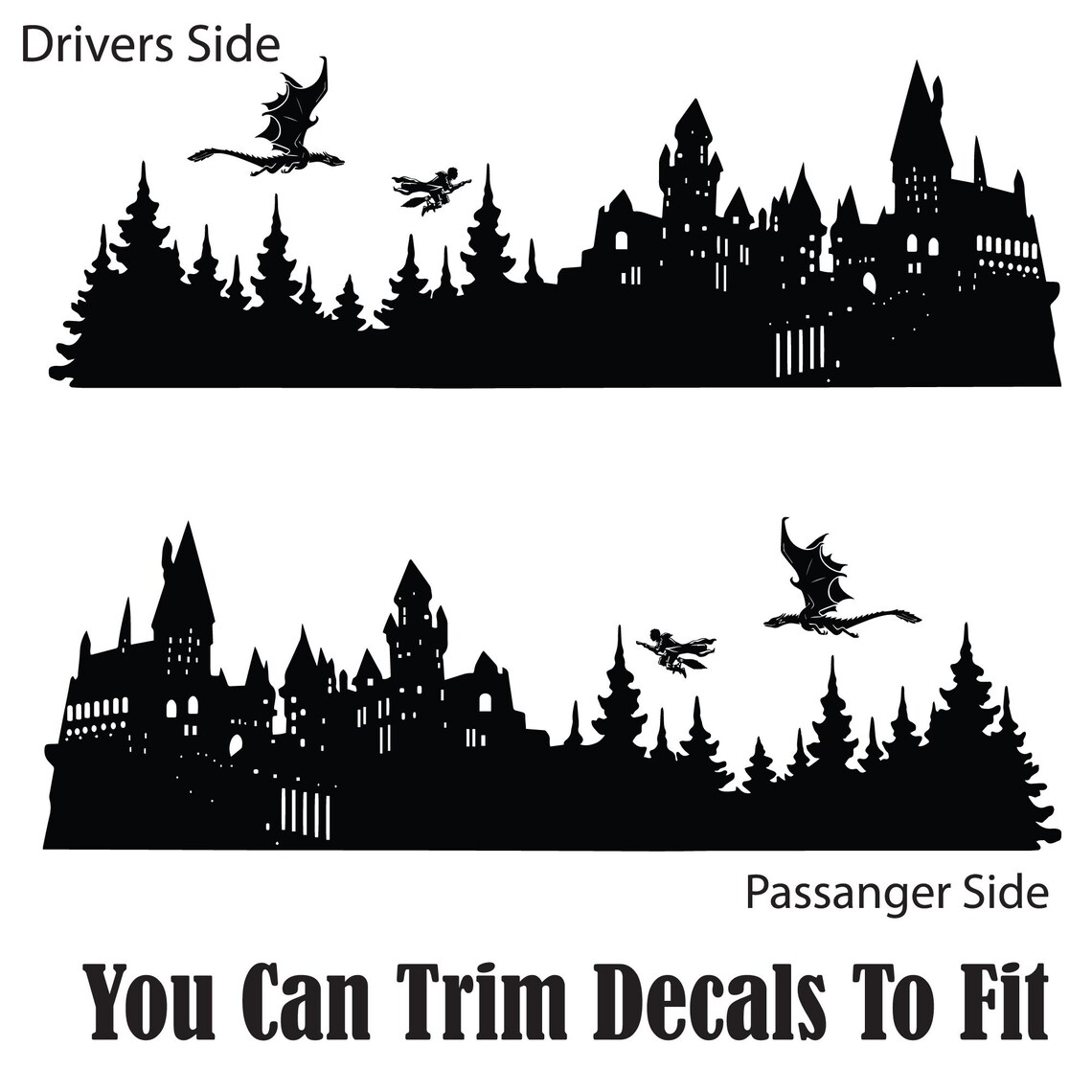 Wizards Castle Universal Full Body Car Decals, Full Side Vinyl Decal ...