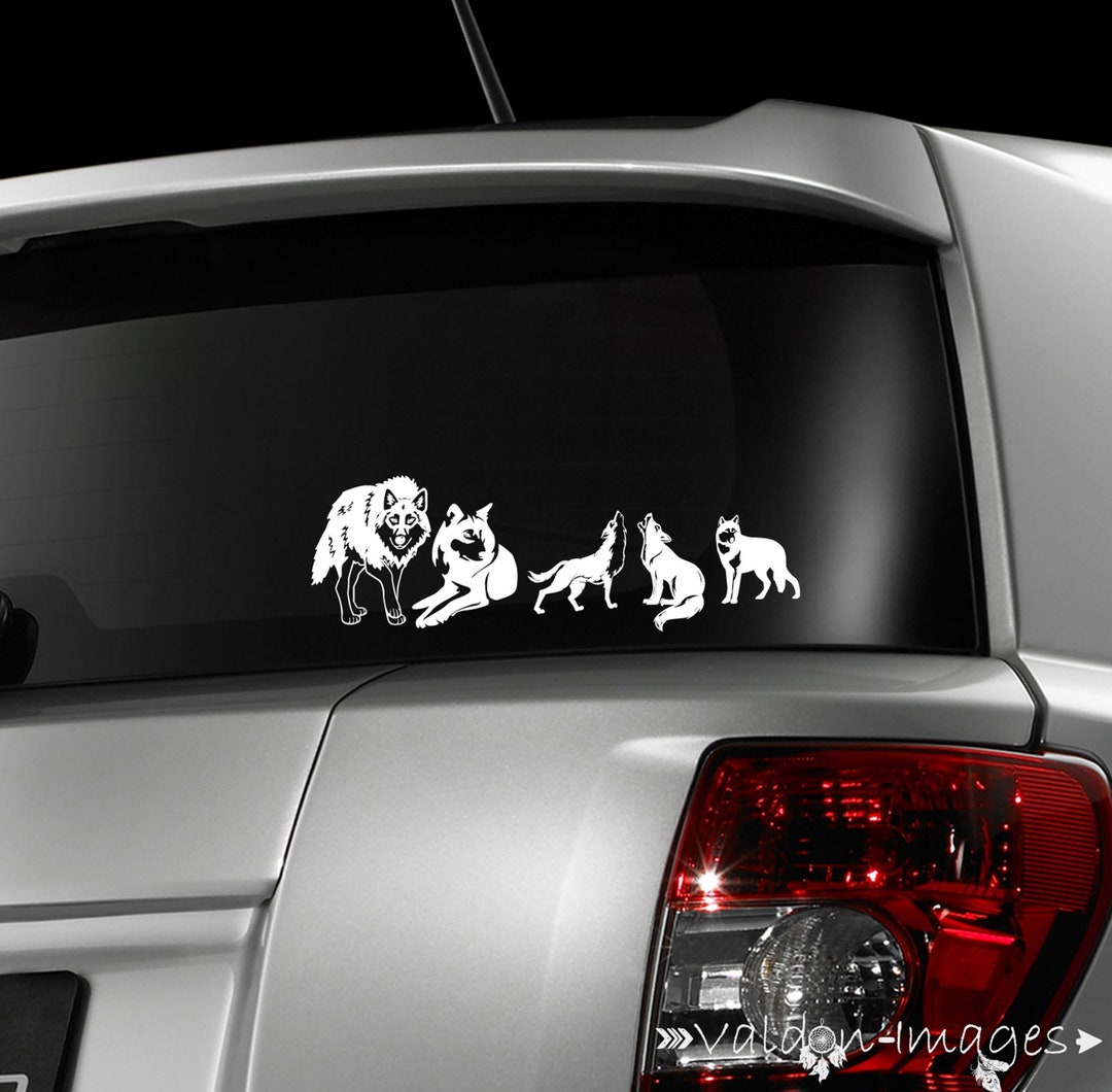 Wolf Pack Car Decal, Wolves Laptop Decal, Stick Family Decal, Wolf ...