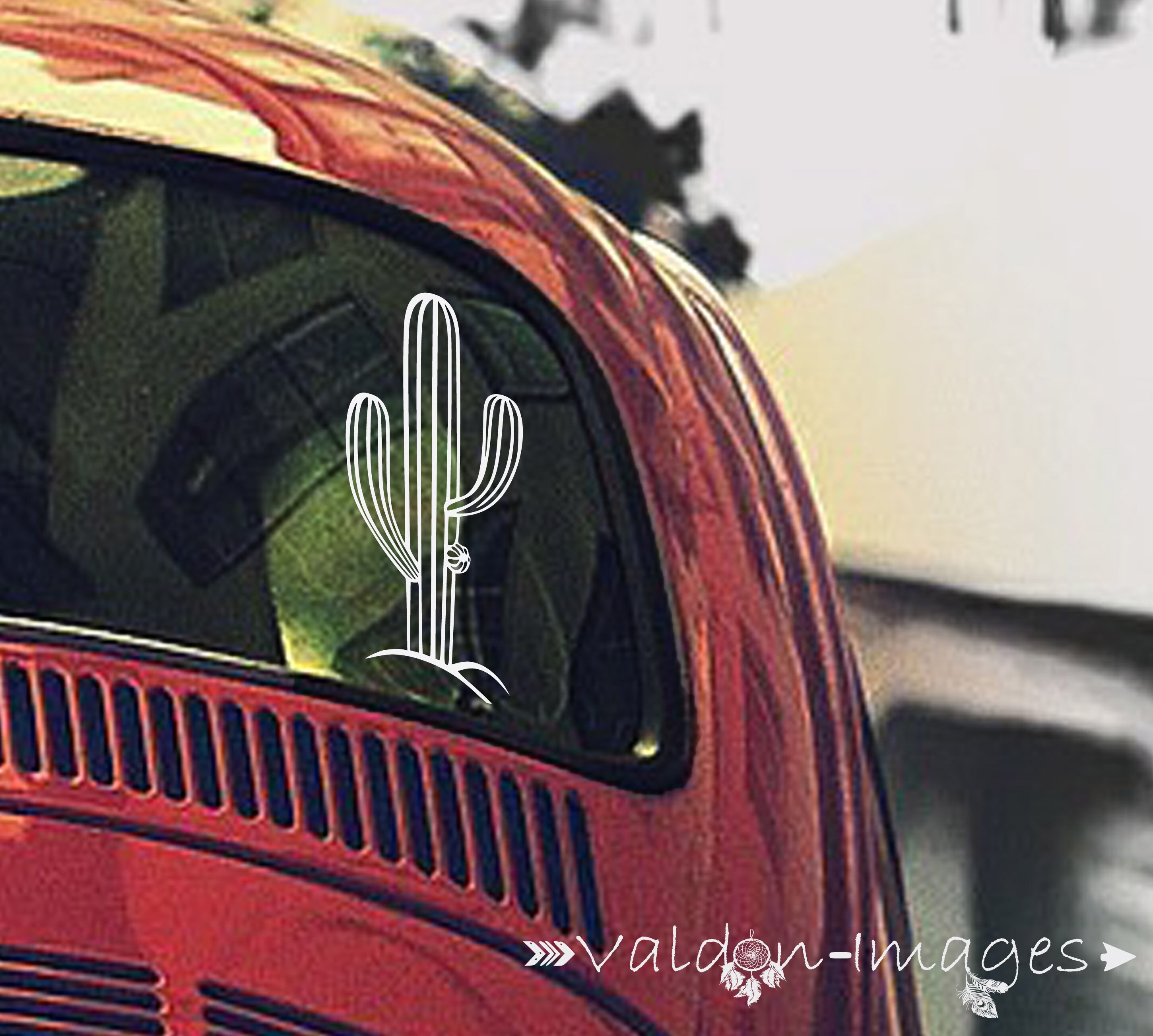 Cactus Car Decal Boho Decal Laptop Sticker Car Decal for | Etsy