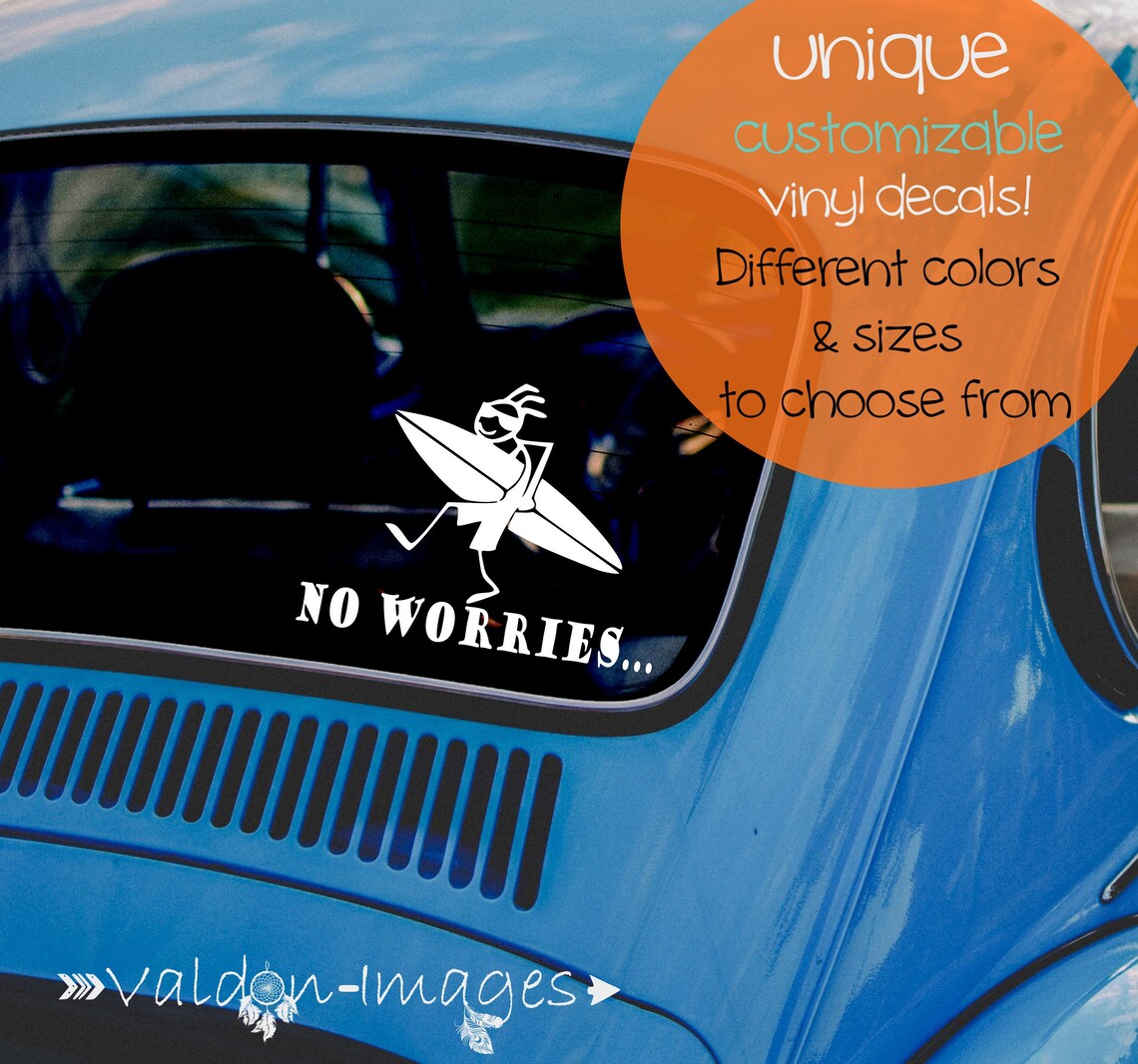Surfer Car Decal Surfing Car Sticker Car Decal for Him - Etsy