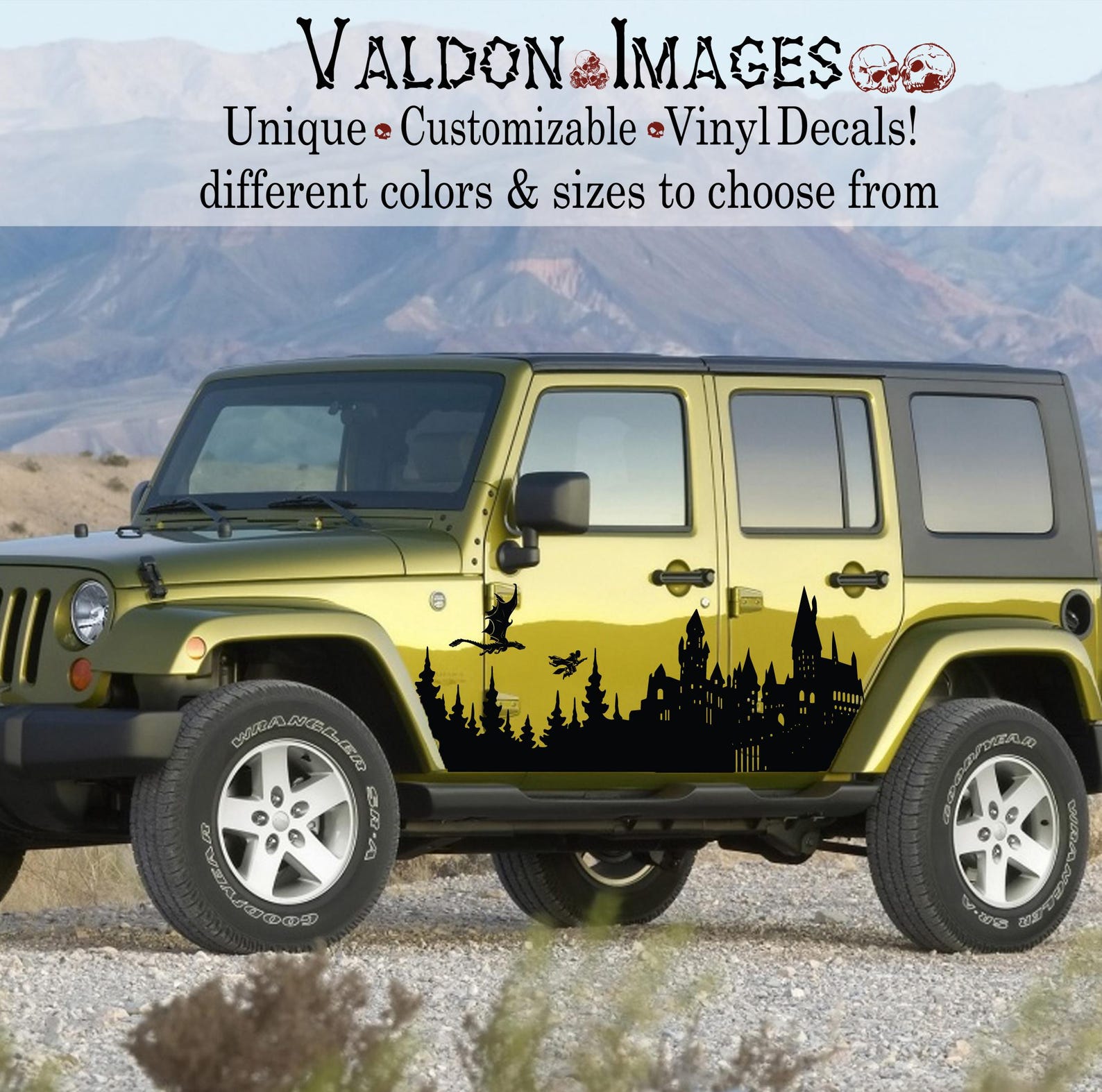 Wizards Castle Universal Full Body Car Decals, Full Side Vinyl Decal ...