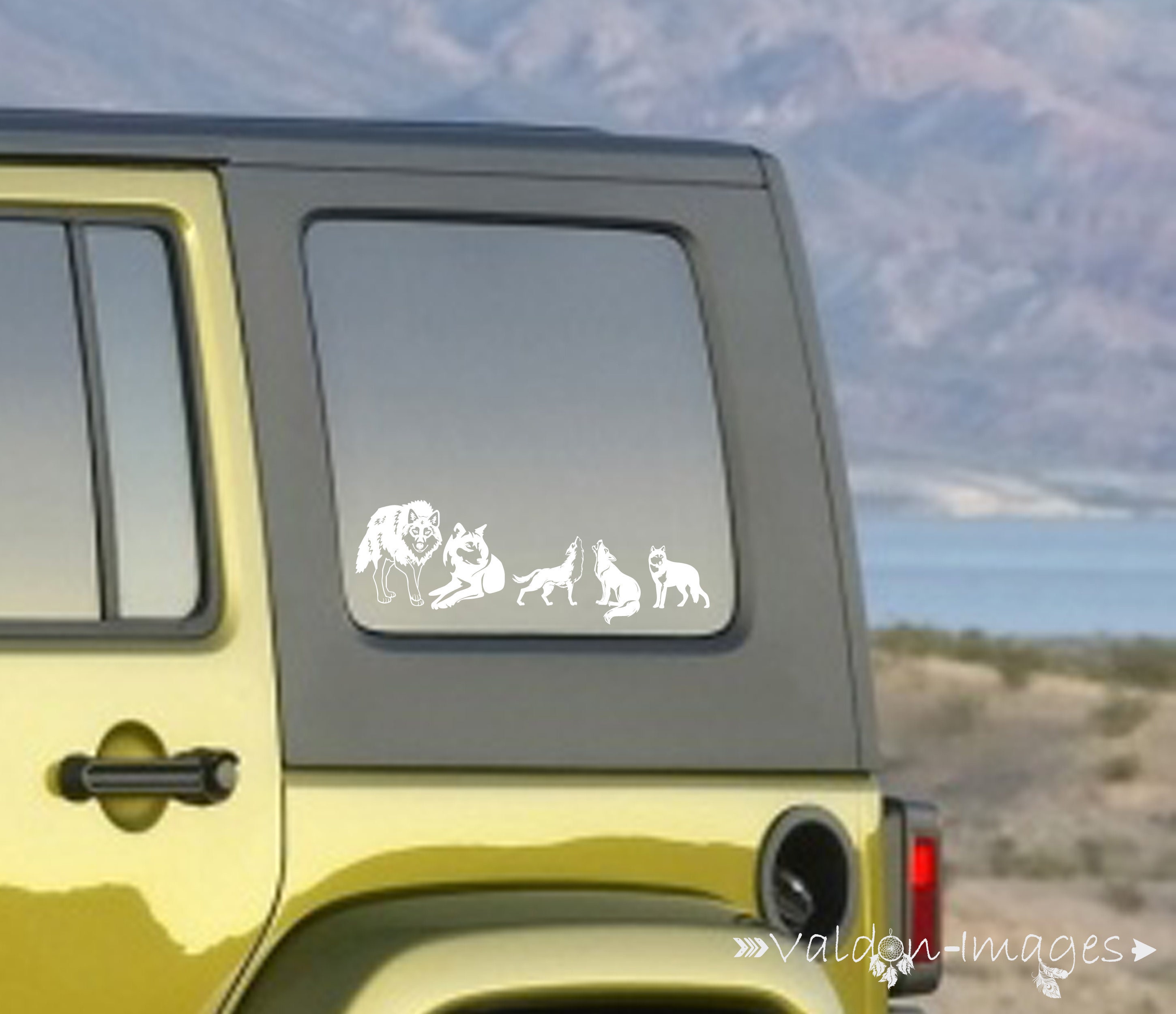 Wolf Pack Car Decal, Wolves Laptop Decal, Stick Family Decal, Wolf ...