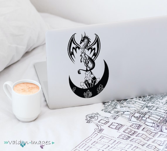 Dragon Crystal Moon Car Decal Dragon Gifts Laptop Decal | Etsy