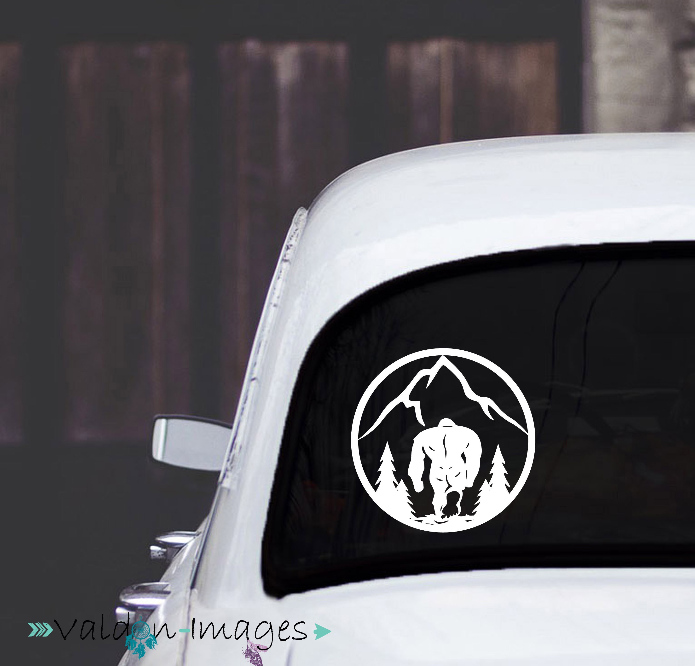 Bigfoot car decal Sasquatch laptop decal gone squatchin | Etsy