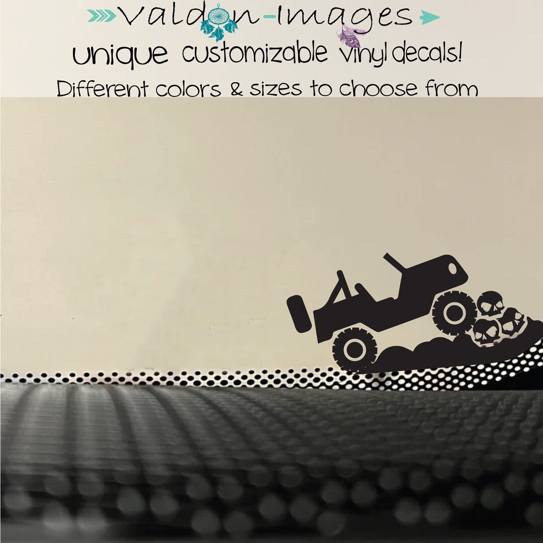 SUV Skull Hidden Easter Egg Decal, Windshield Decal Sticker, Funny Car ...