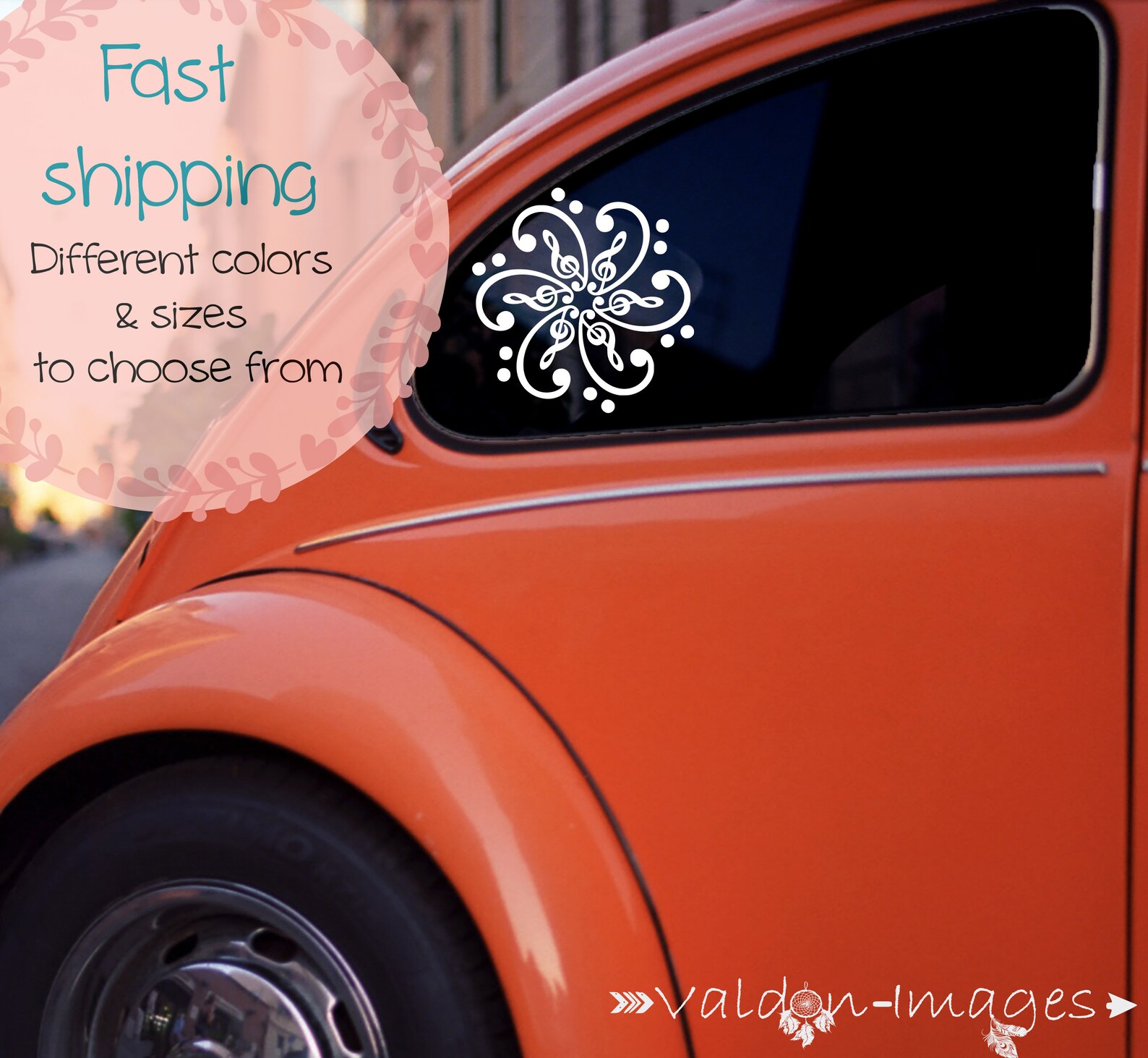 Music Spiral Car Decal Music Gift Laptop Decal Music Car - Etsy