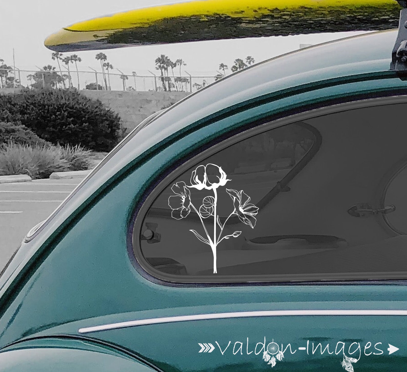 Floral Bouquet Decal Wild Flower Car Decal Laptop Sticker - Etsy
