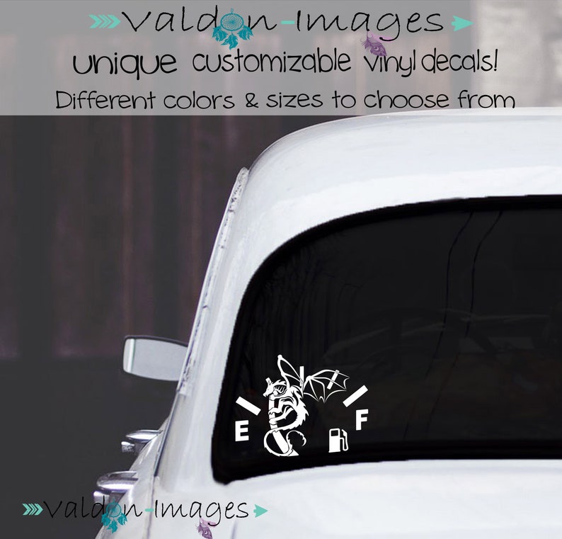 Dragon Empty Gas Tank Car Decal Funny Car Decal Dragon - Etsy