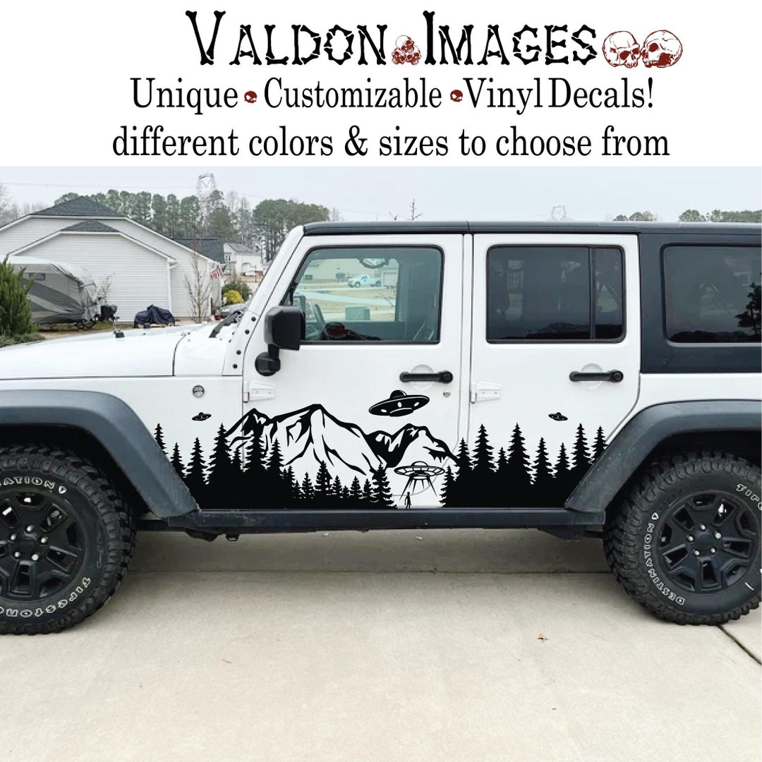 Alien Forest Universal Full Body Car Decals, Full Side Vinyl Decal Trim ...