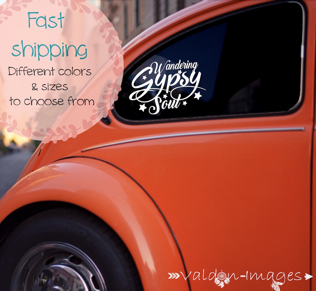Gypsy Car Decal for Women, Moon and Stars Laptop Decal, Bohemian Auto ...
