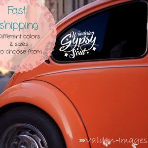 Gypsy Car Decal for Women, Moon and Stars Laptop Decal, Bohemian Auto ...