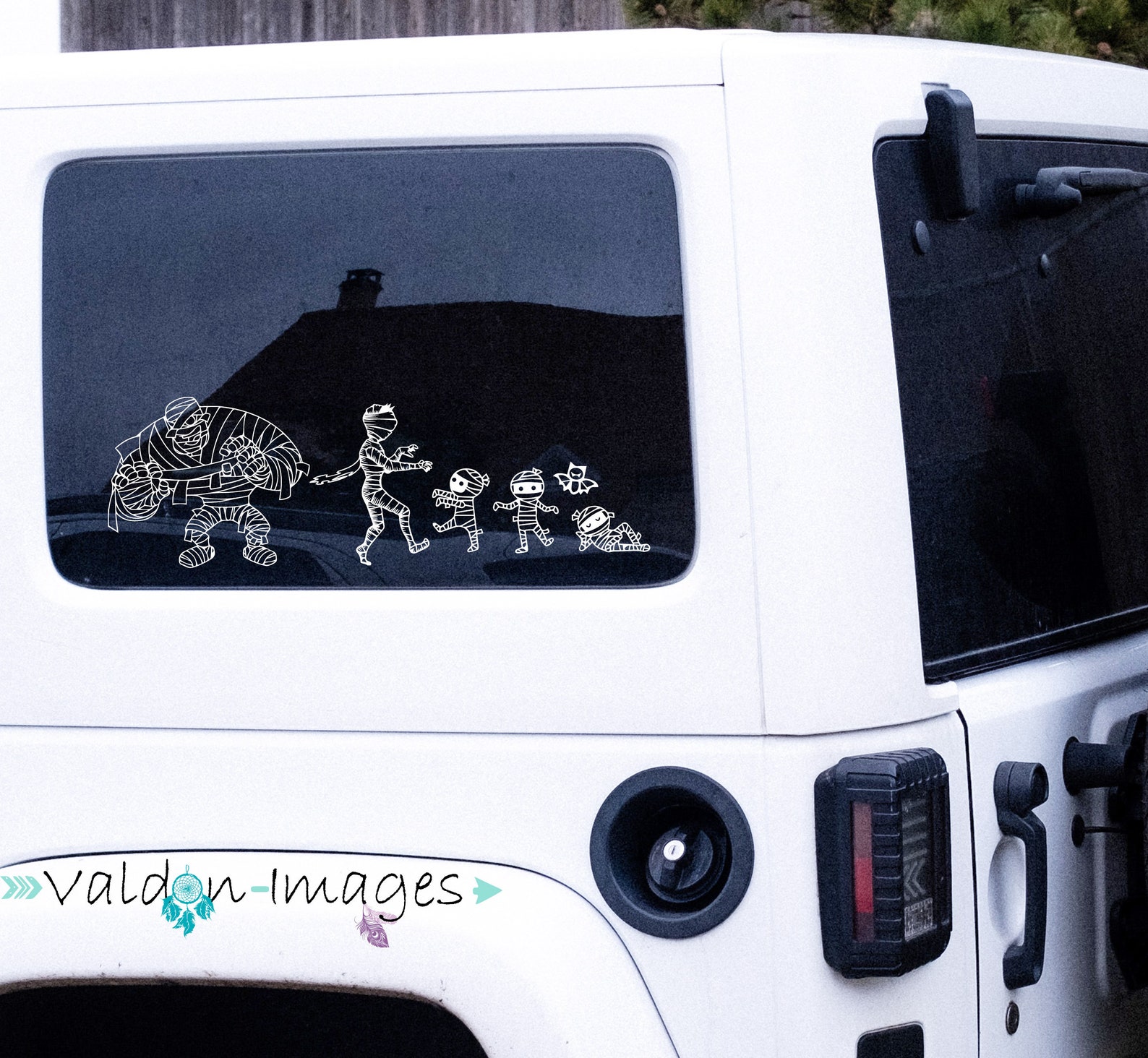 Mummy Monster Family Car Decal Mummy Laptop Decal Horror - Etsy