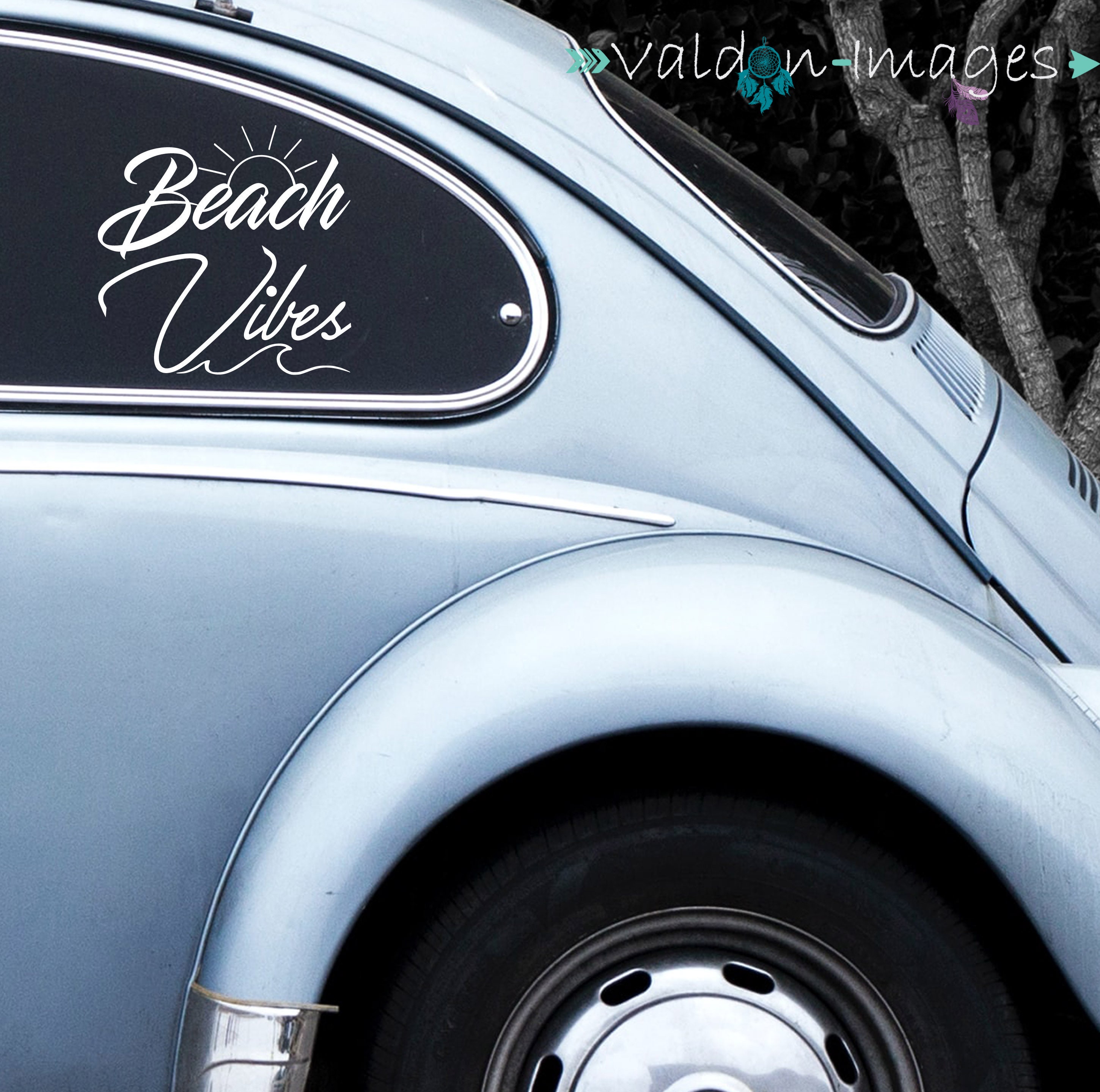 Beach Vibes Car Decal Car Sticker Boho Laptop Decal Car | Etsy