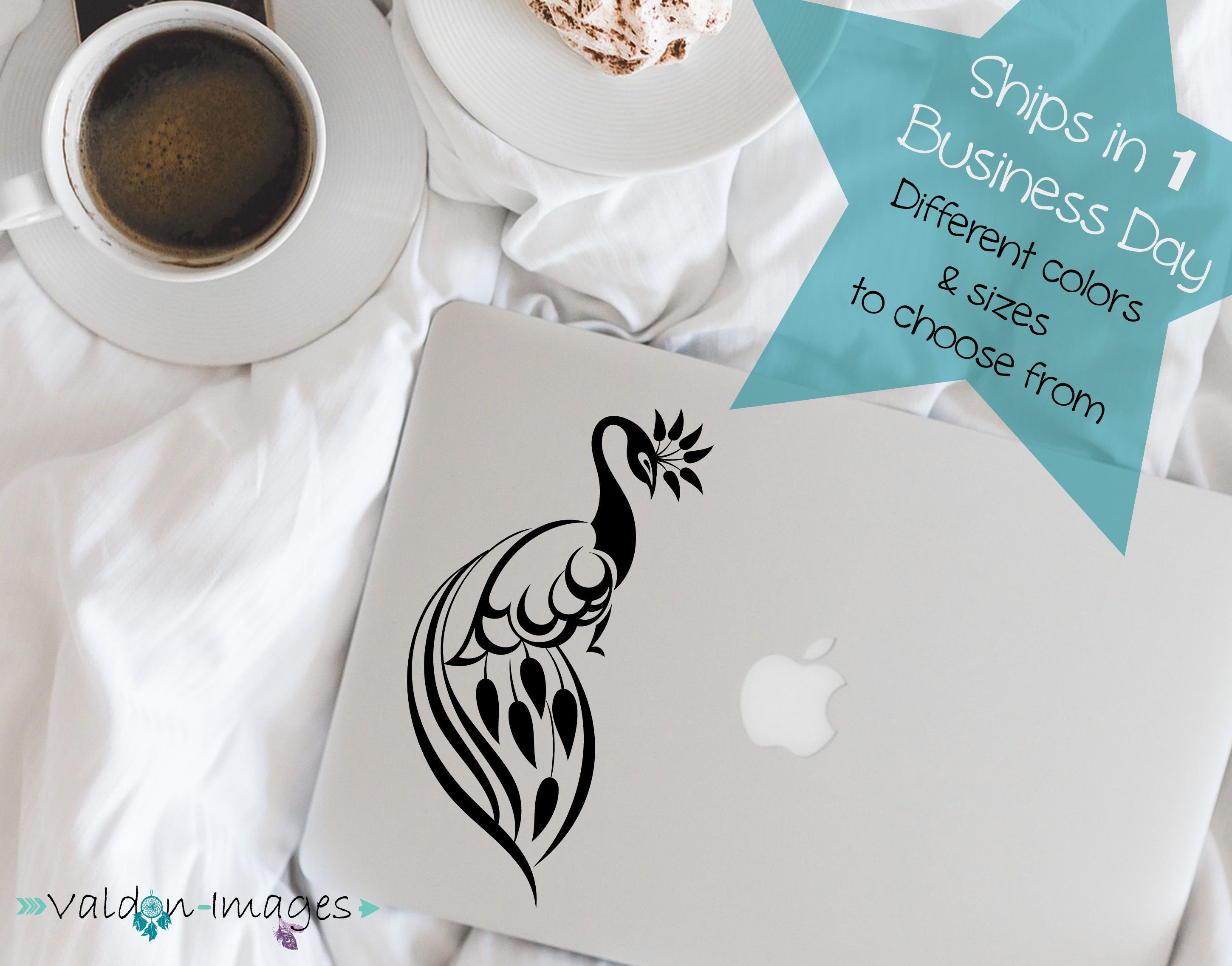 Peacock Car Decal Peacock Laptop Decal Pretty Bird Sticker | Etsy