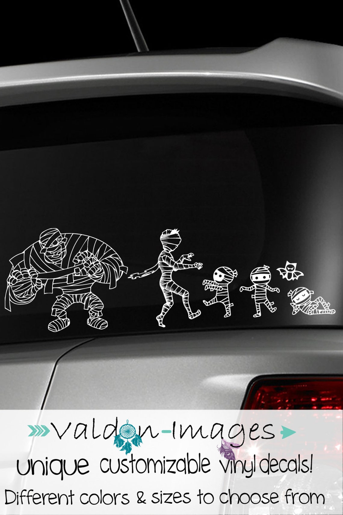 Mummy Monster Family Car Decal Mummy Laptop Decal Horror - Etsy