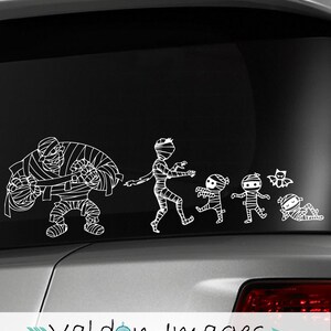 Mummy Monster Family Car Decal, Mummy Laptop Decal, Horror Movie ...