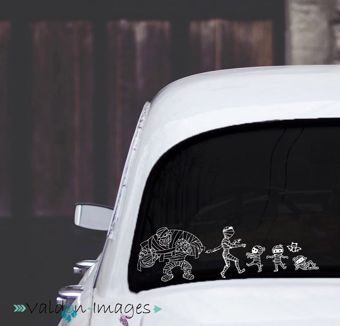 Mummy Monster Family Car Decal Mummy Laptop Decal Horror - Etsy