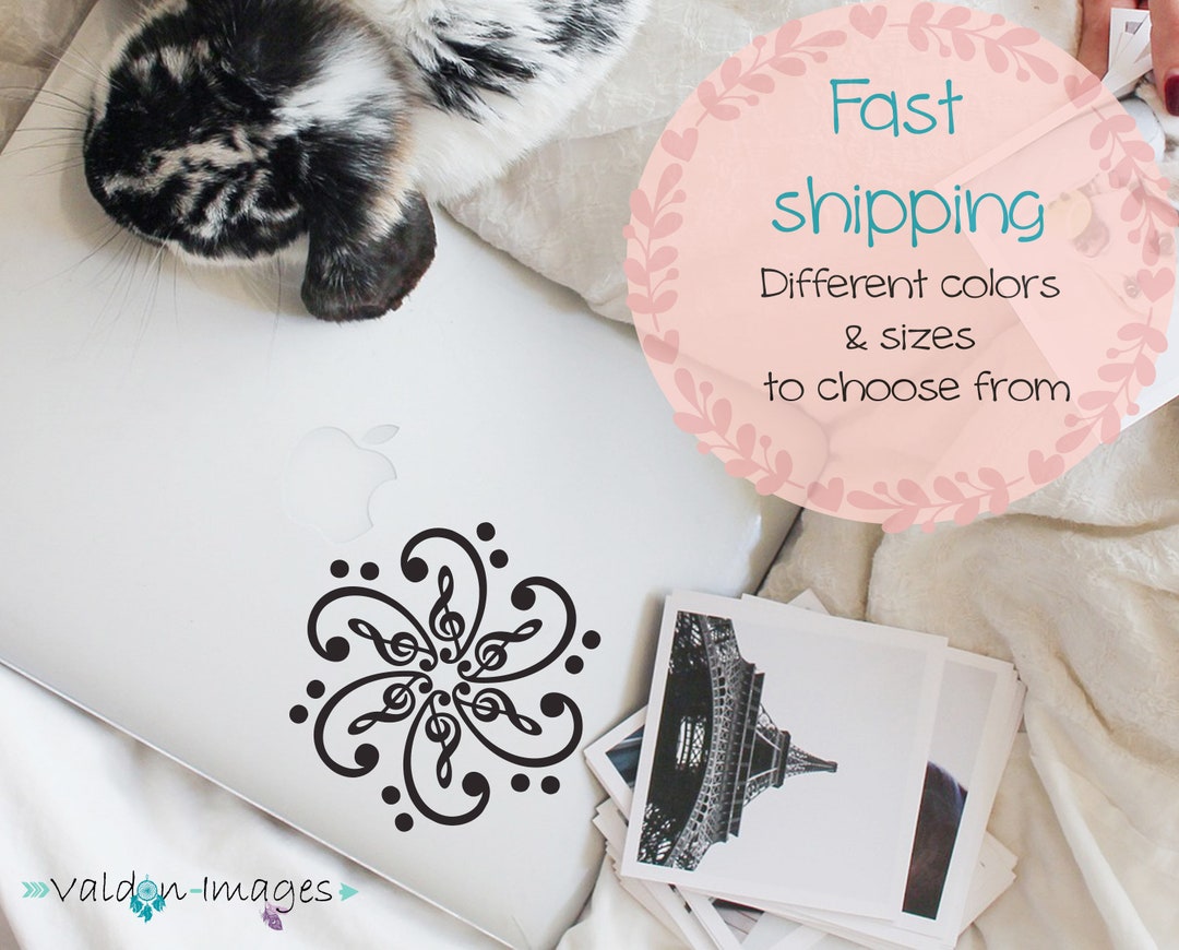 Music Spiral Car Decal, Music Gift, Laptop Decal, Music Car Decal ...