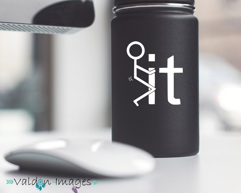 F It Stick Figure Car Decal, Funny Car Decal, Womens Car Decal, Graphic ...
