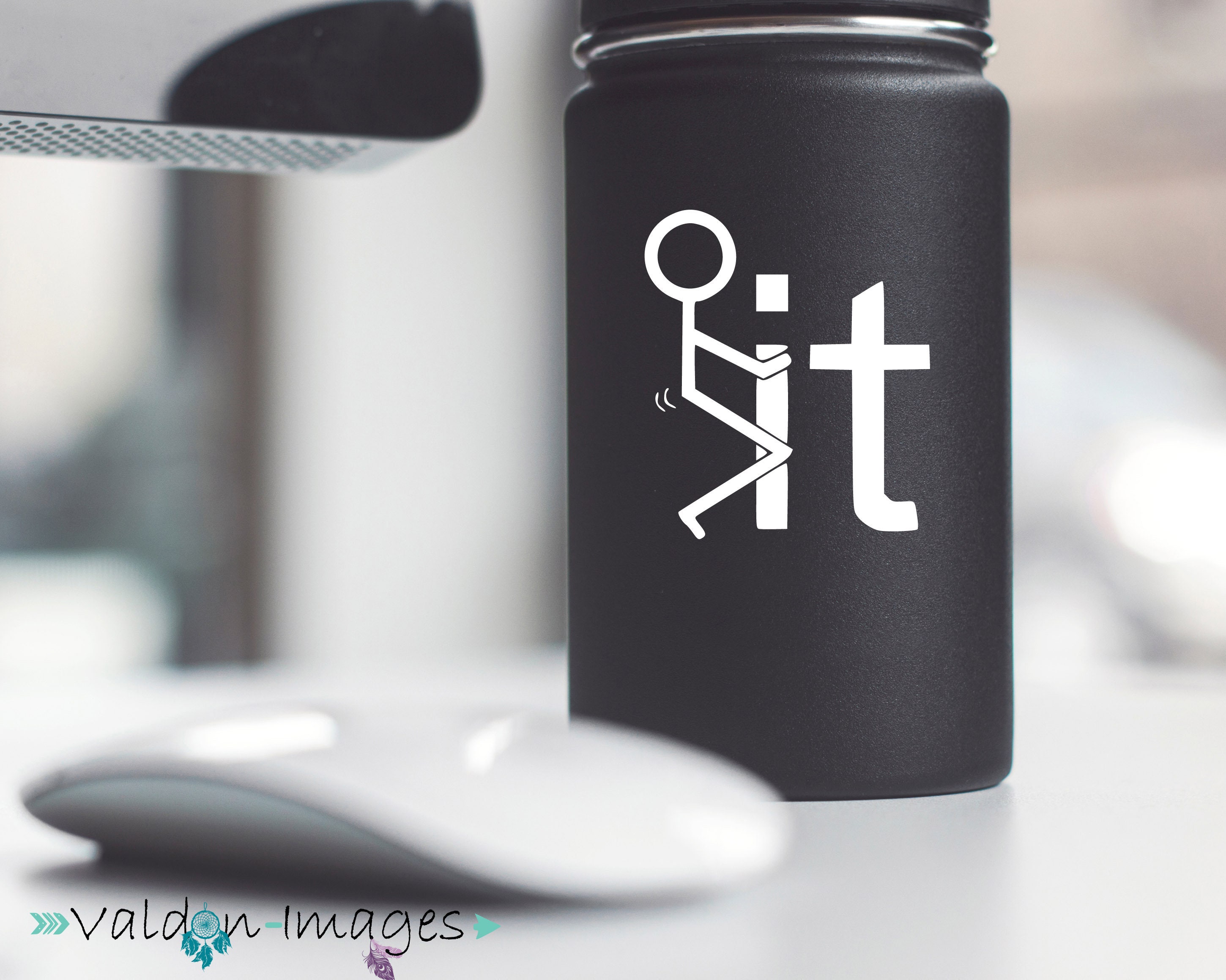 F It Stick Figure Car Decal, Funny Car Decal, Womens Car Decal, Graphic ...