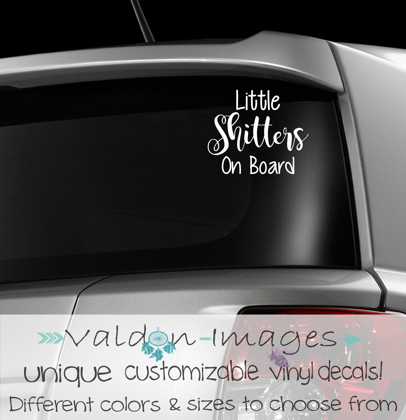 Little Shitters on Board Car Vinyl Decal Sticker, Baby on Board, Mom ...