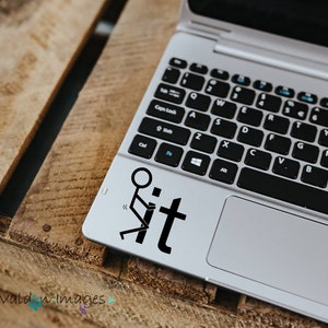 F It Stick Figure Car Decal, Funny Car Decal, Womens Car Decal, Graphic ...