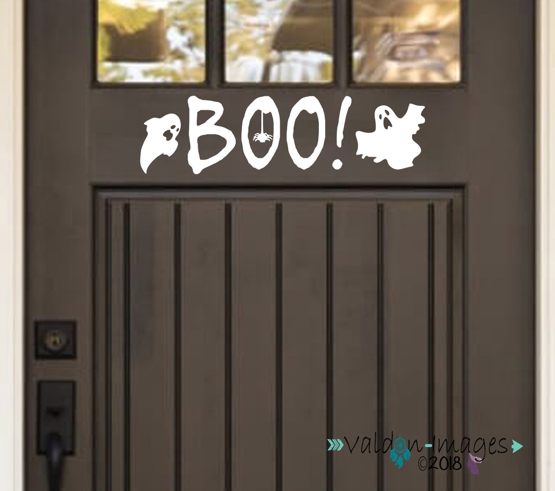 Boo Ghost Door Decal Halloween Decor Front Door Sticker - Etsy