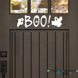 Boo Ghost Door Decal, Halloween Decor, Front Door Sticker, Holiday ...