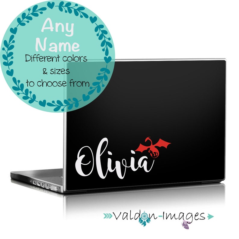 Custom Lettered Name W/ Dragon Name Car Decal Name Sticker | Etsy