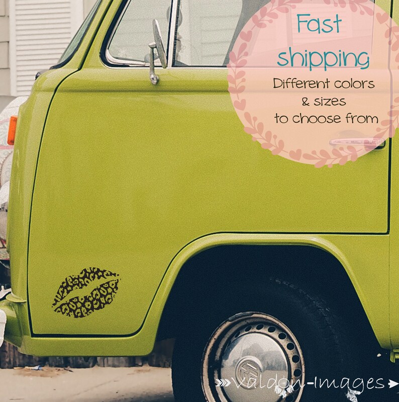 Leopard Print Lips Car Decal for Women Laptop Decal Animal - Etsy