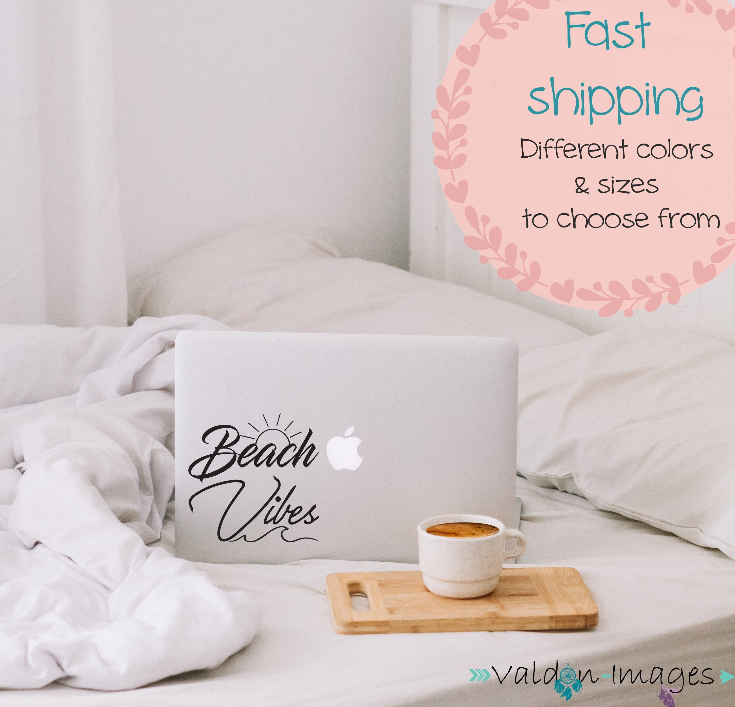 Beach Vibes Car Decal Car Sticker Boho Laptop Decal Car | Etsy