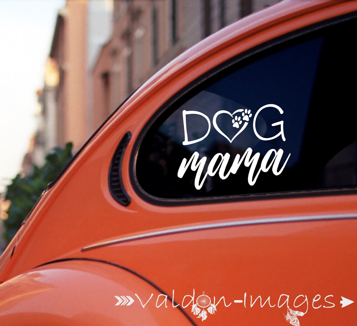 Dog Mama Vinyl Decal Dog Mom Decal Car Window Laptop - Etsy