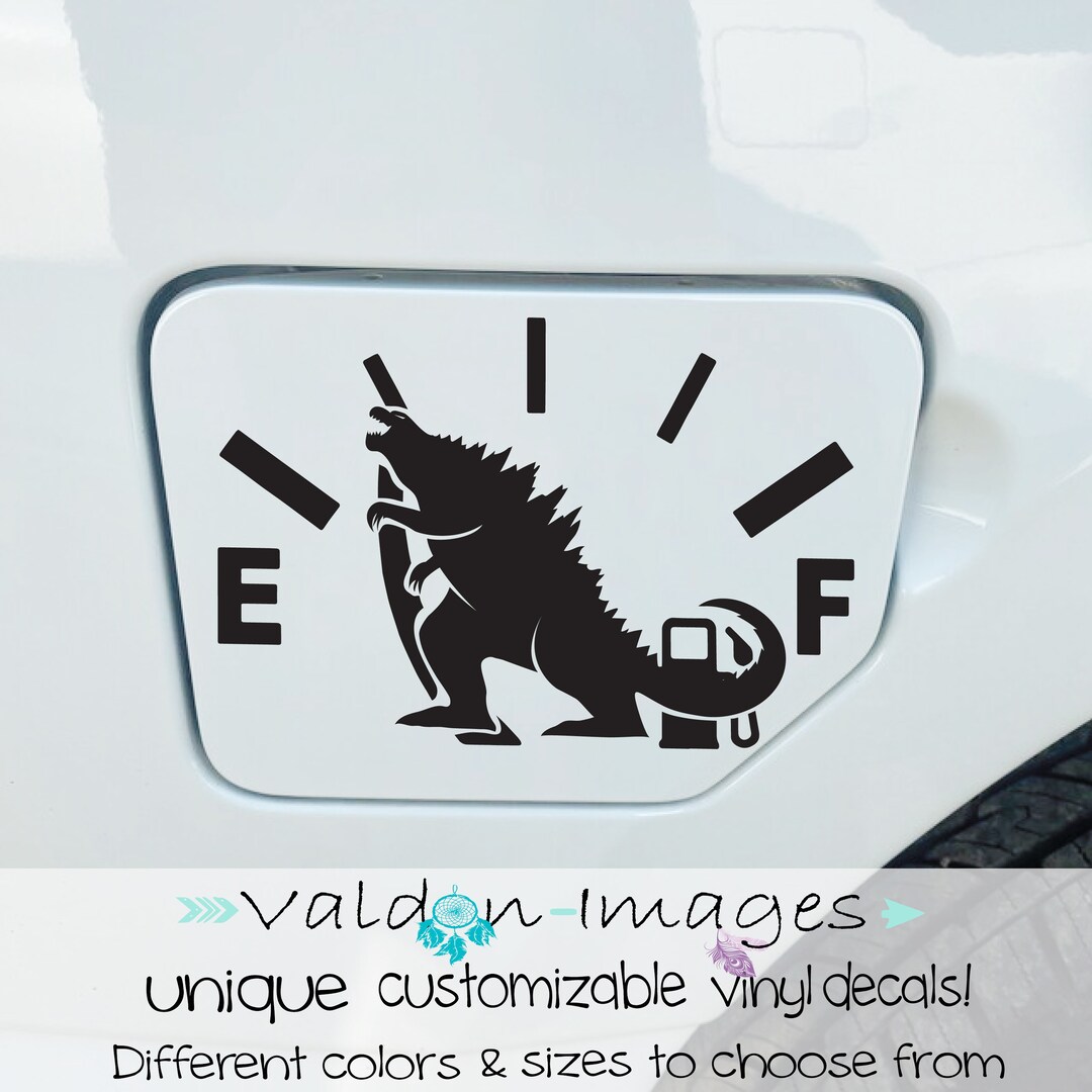 Large Lizard Empty Gas Tank Car Decal, Monster Lizard Bumper Sticker ...