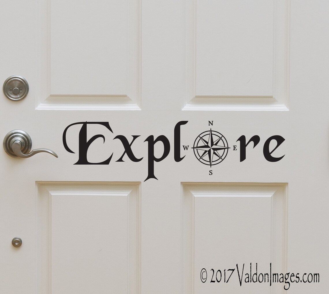 Explore Wall Decal Travel Decor Living Room Decal Travel - Etsy