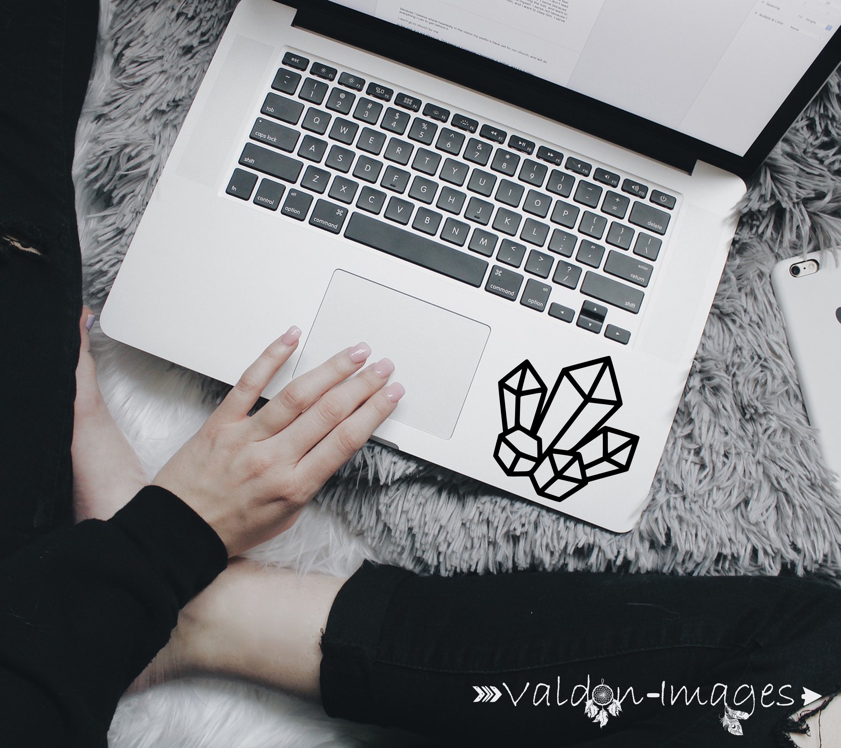 Crystals Car Decal Celestial Laptop Sticker Car Decal for | Etsy