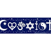 Coexist Religious Symbols Interfaith Peace Large Bumper Sticker ...
