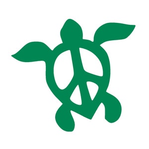 Little Peace Turtle Vinyl Decal / Rub on Sticker - 14 Colors Available ...