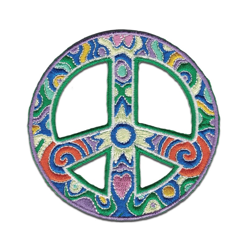 Peace Sign Applique - Etsy