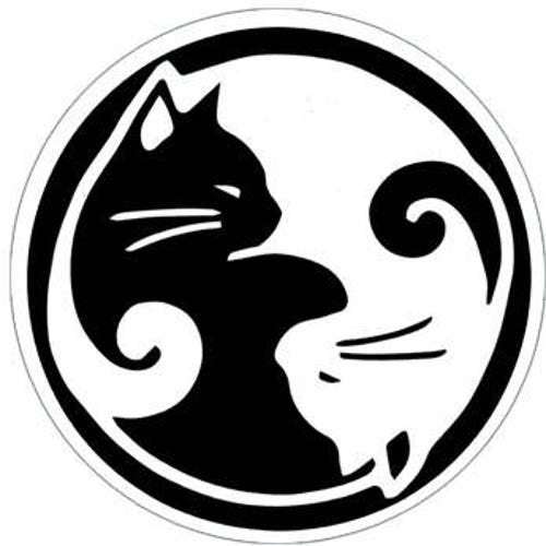 Yin Yang Cats Small Bumper Sticker / Laptop Decal | Etsy