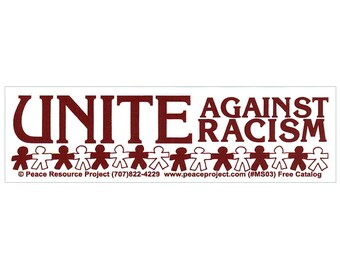 Anti-racist Bumper Sticker / Decal or Magnet 9.25-by-2 | Etsy