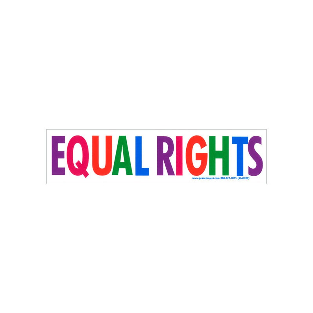 Equal Rights Small Gender Equality Bumper Sticker / Laptop Decal or ...