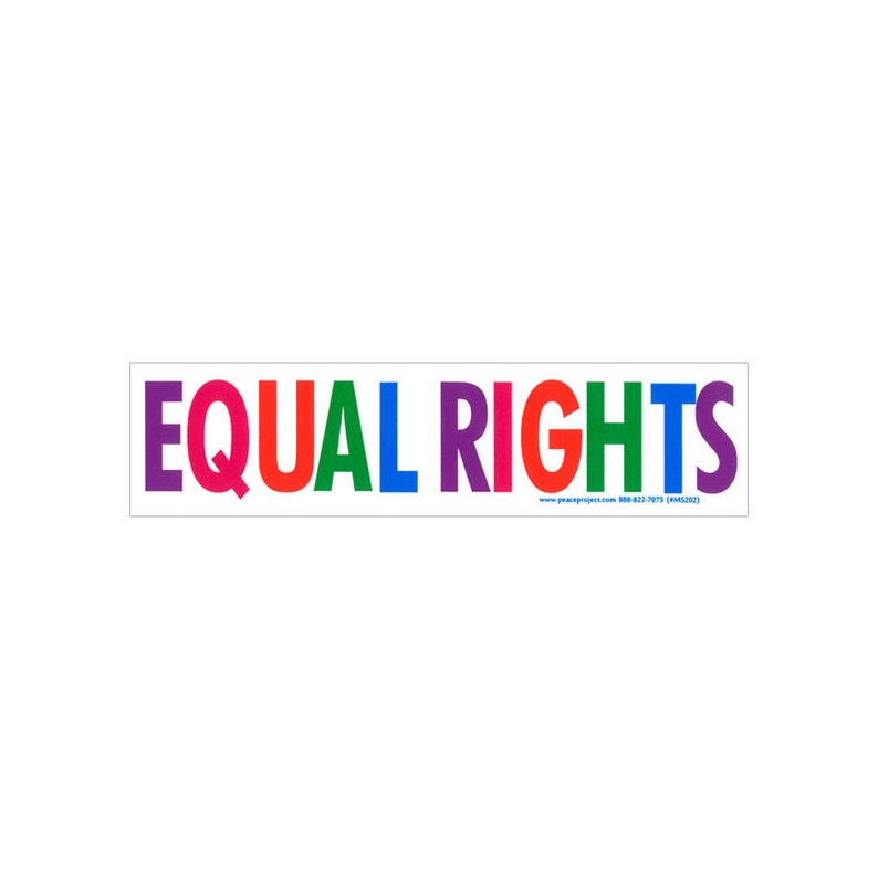 Equal Rights Small Gender Equality Bumper Sticker / Laptop - Etsy