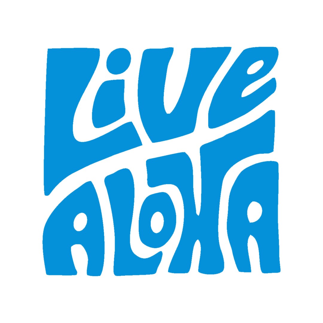 Live Aloha - Hawaiian Good Vibes Vinyl Decal / Rub on Sticker - 14 ...